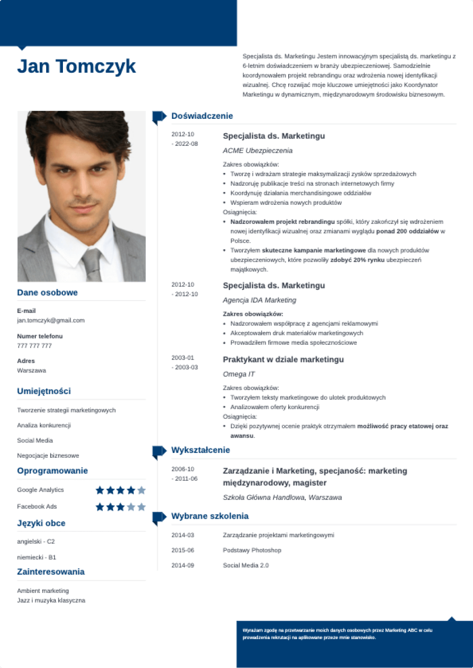 Kreator CV online: Stwórz i pobierz profesjonalne CV w 5 minut