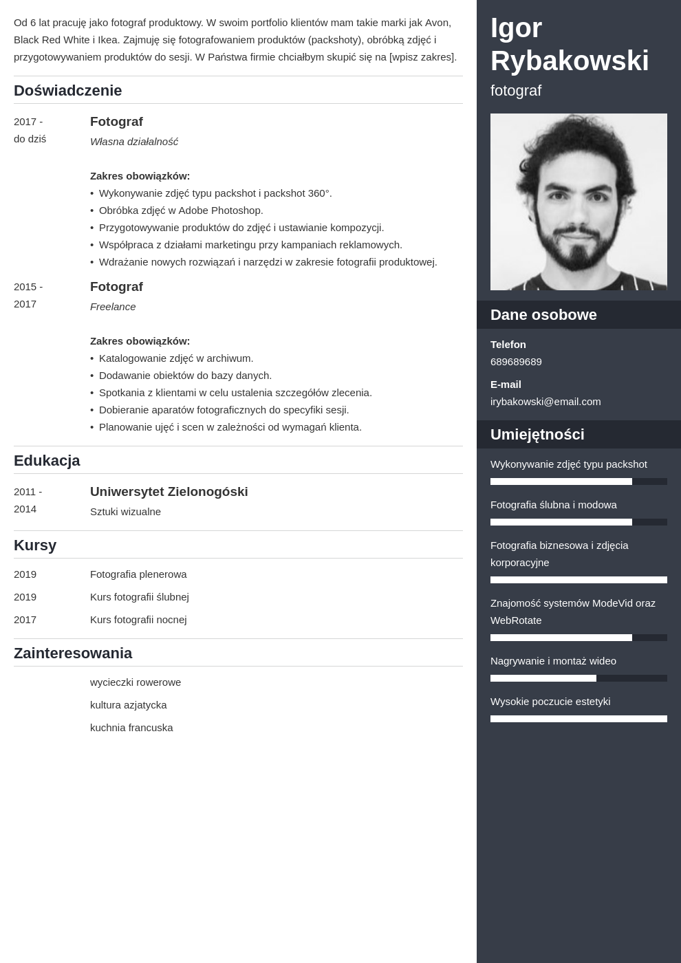 CV template Word w DOC / DOCX za darmo CV template Word w DOC / DOCX za darmo