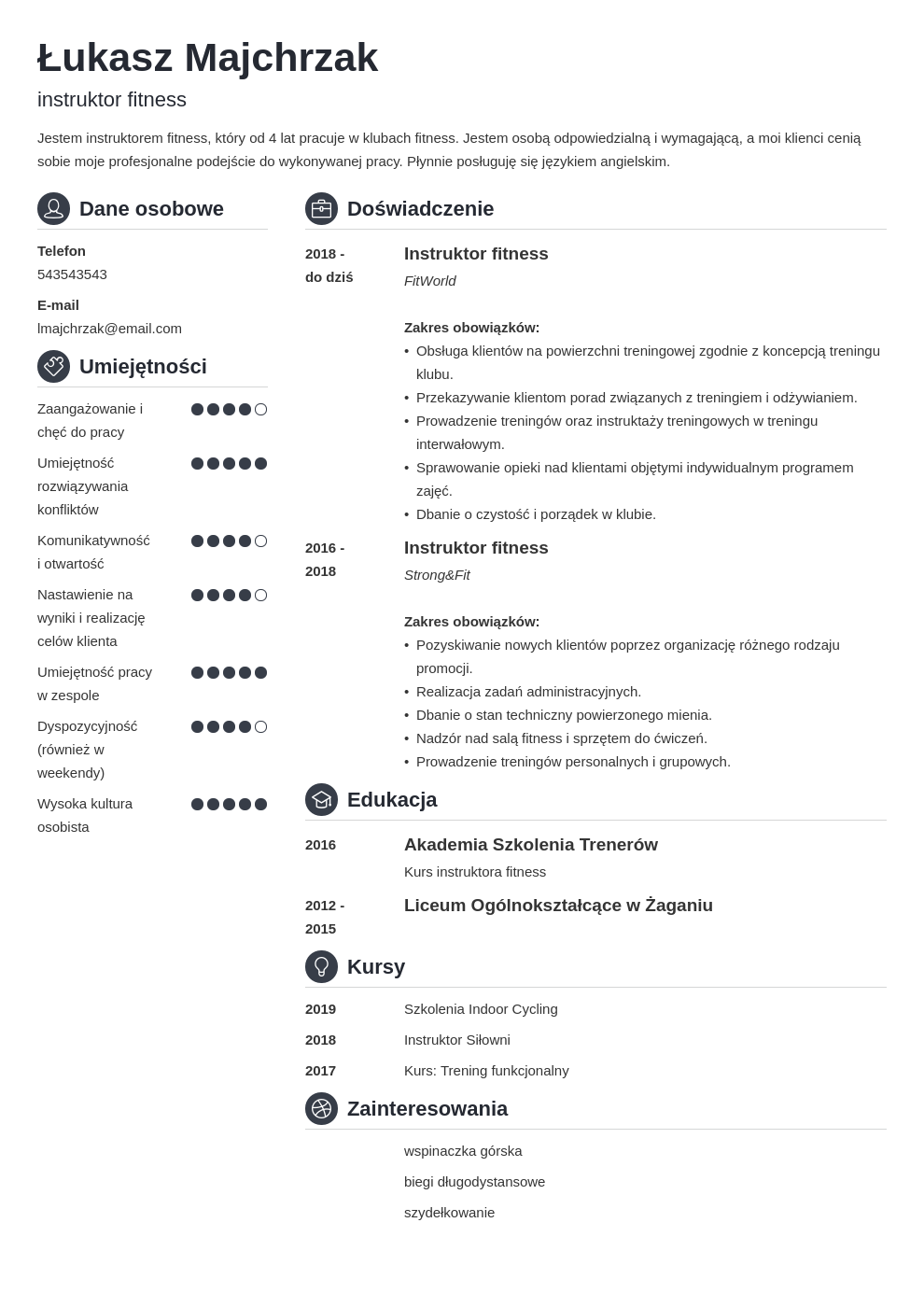 20+ CV wzorów do wypełnienia bez zdjęcia (pobierz jako PDF)