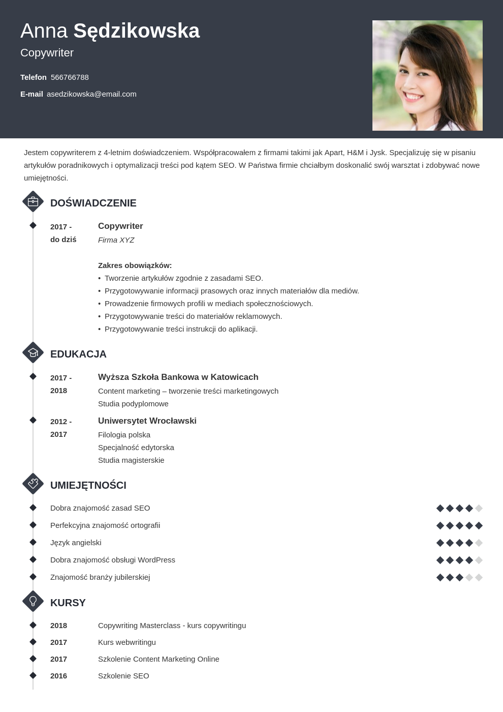 CV wzór w PDF do pobrania za darmo + kreator CV