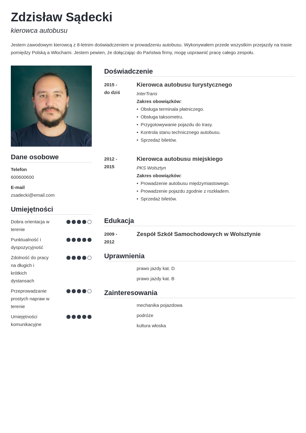 Formularz CV do wypełnienia i pobrania w PDF za darmo