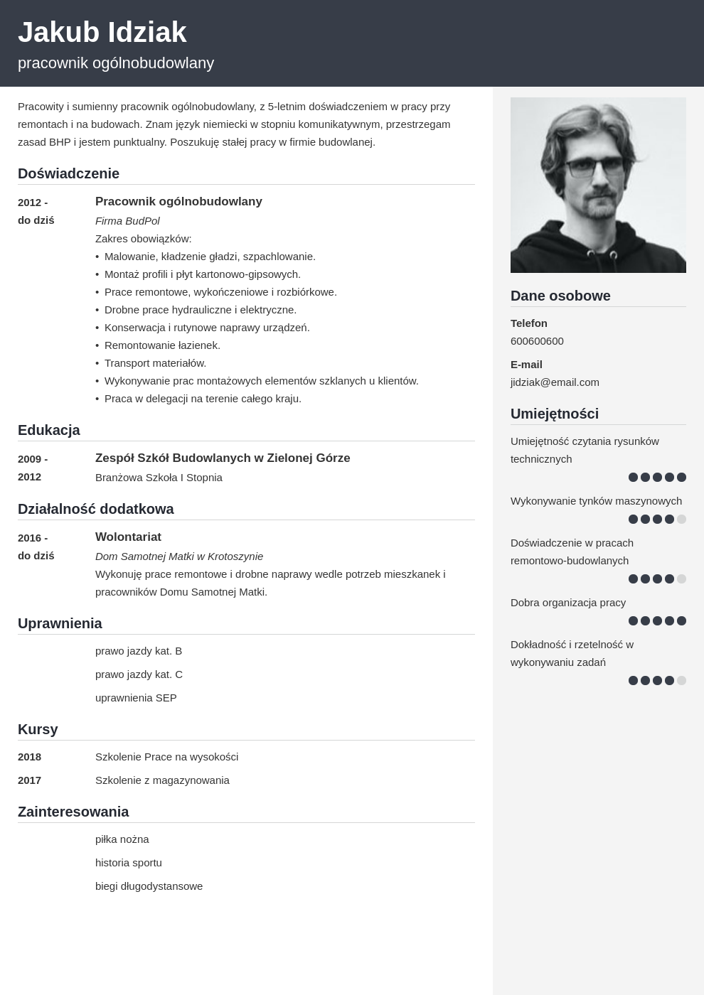 Free CV templates: 10 przykładów za darmo